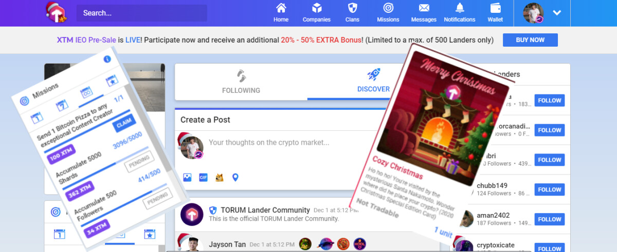 TORUM Updates - Christmas UI, Limited Christmas Collectible Card and a ...