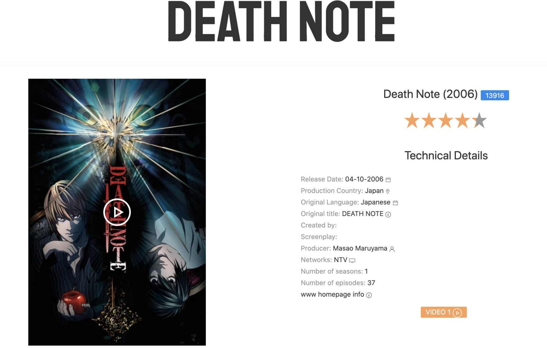 Death Note: available in netflix and primevideo!