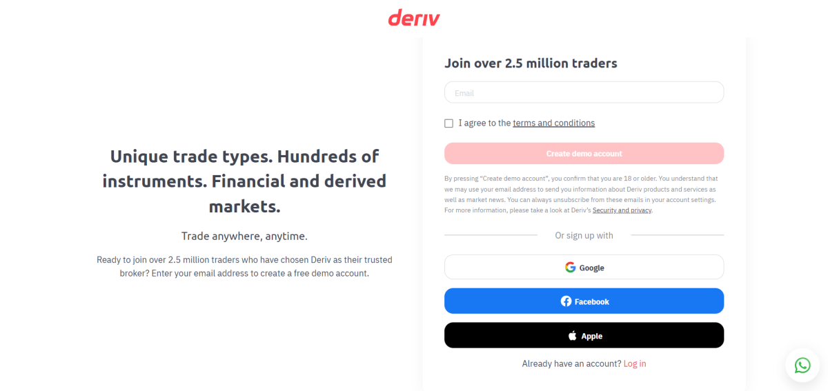 Discover Deriv: 📈 The Flexible, Accessible and Simple Trading Platform.