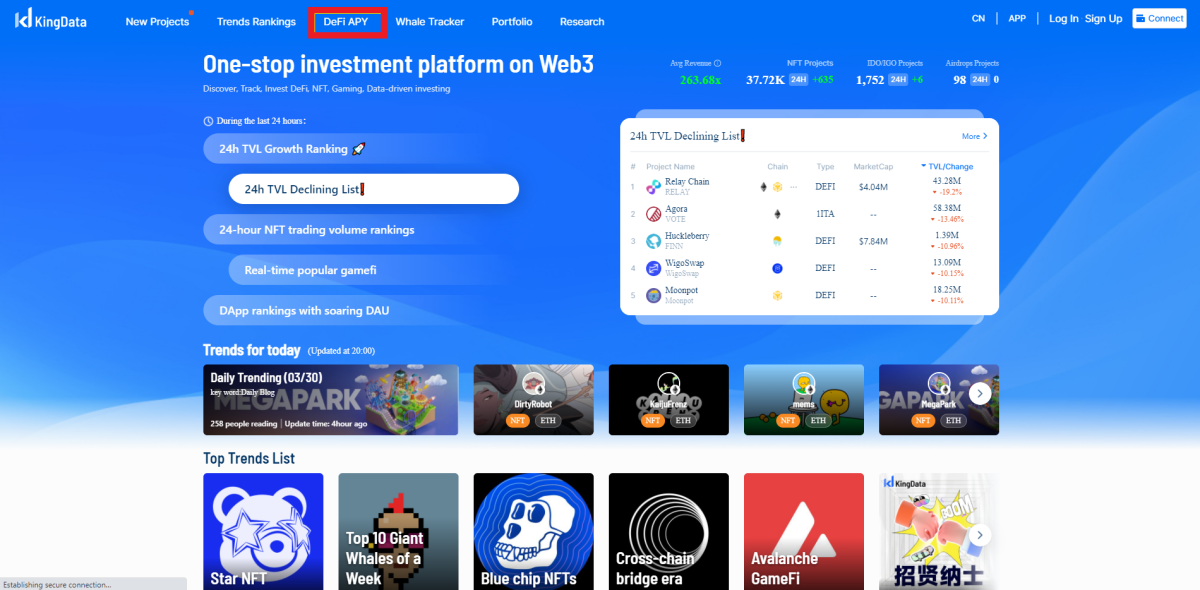 How to use Kingdata to discover the best lending path
