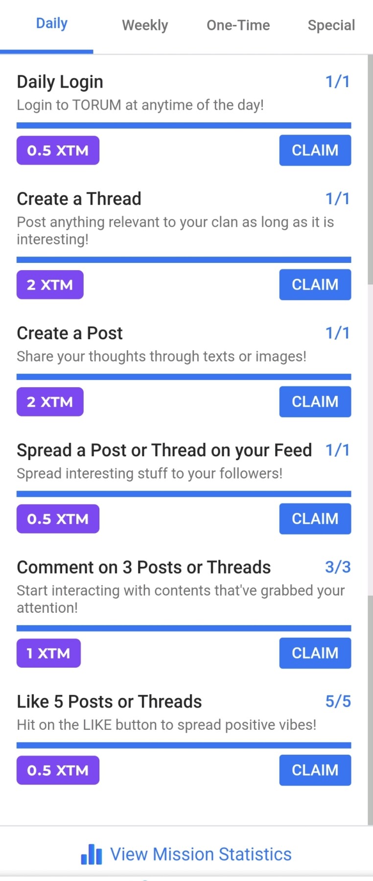 Torum essence - earn XTM from missions and be part of the future!