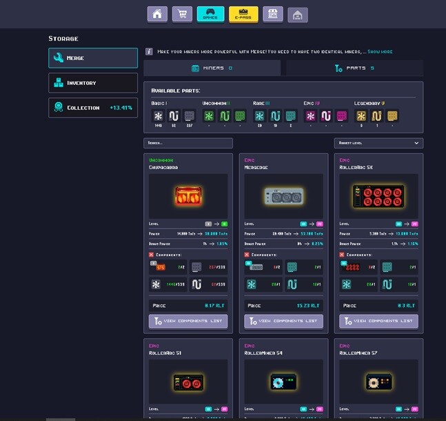 New season in RollerCoin started, cost more to level but more free ...