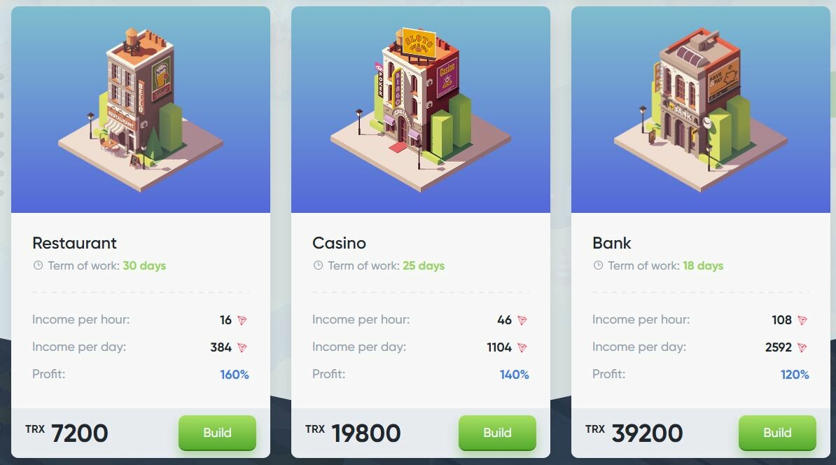 Tron Building - Game is Based on the Tron blockchain
