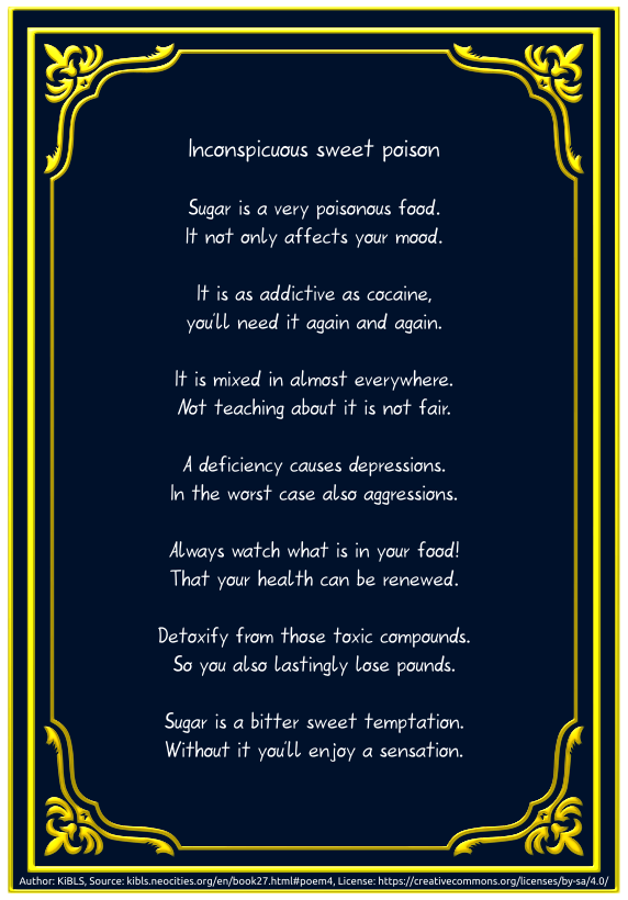 KiBLS Poetry - Inconspicuous sweet poison