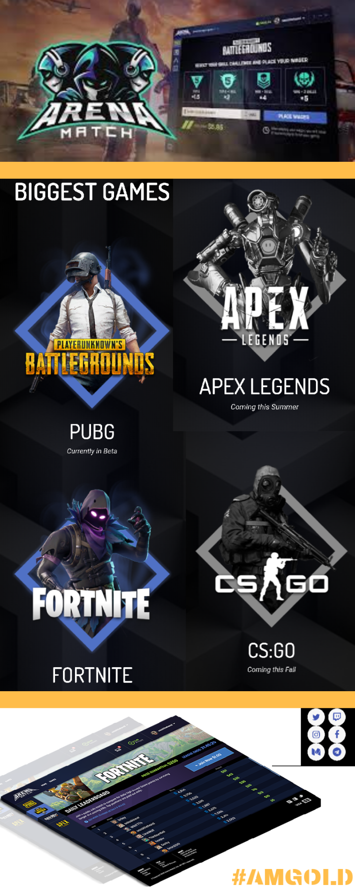 SIMPLE INFOGRAPHICS ON THE ARENA MATCH GOLD PROJECT