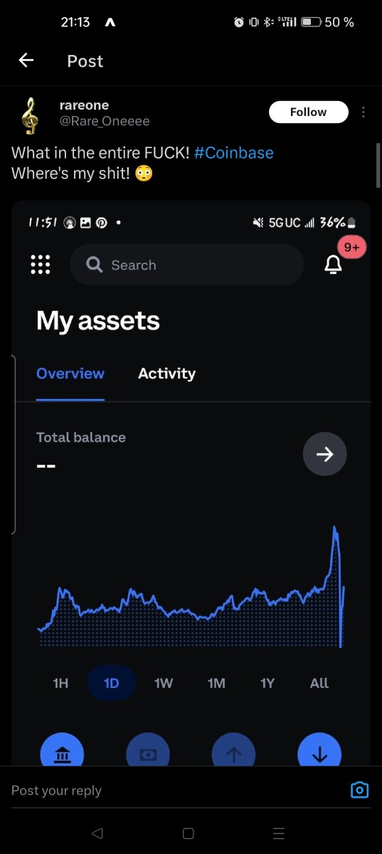 COINBASE CRASHES BITCOIN RUN