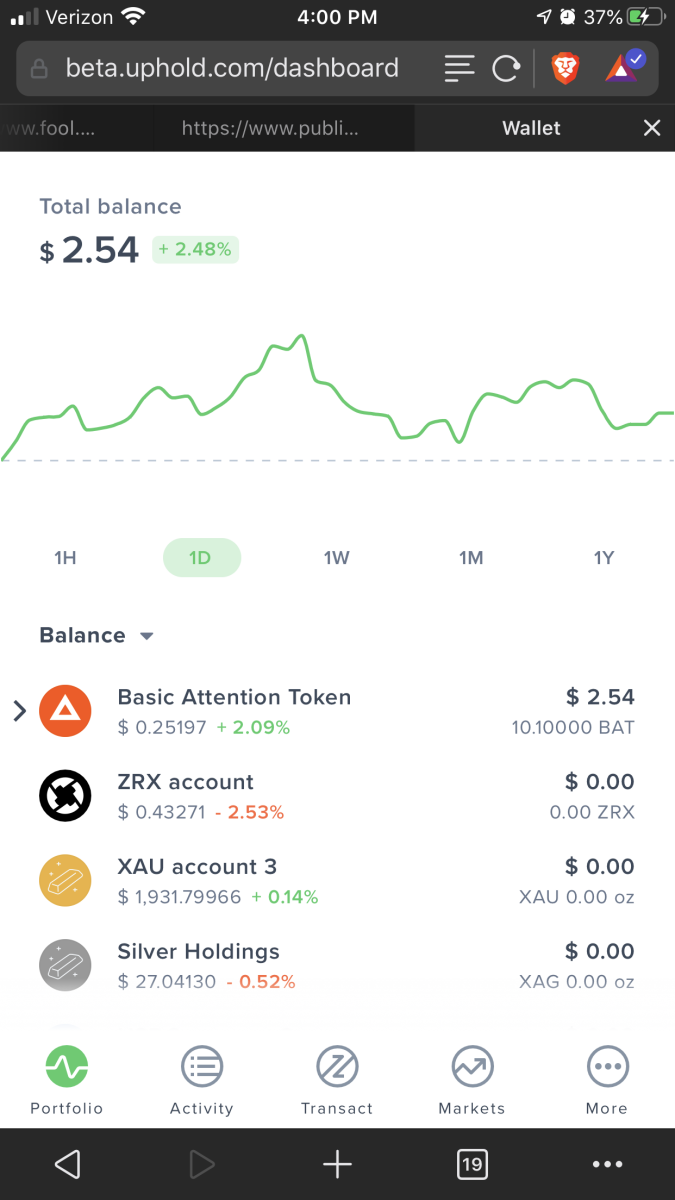 The New Uphold Wallet