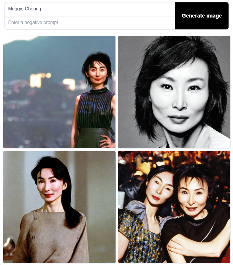 Famous Women According to Stable Diffusion from StabilityAI