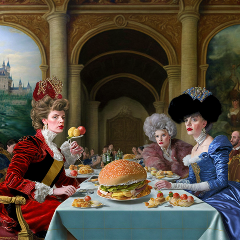 Great Kingdoms, Big Burgers #1 - #4 🍔 | First Experiment with Midjourney v4 | AI Art