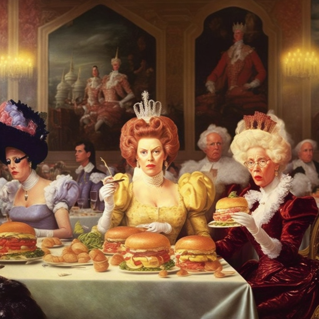 Great Kingdoms, Big Burgers #1 - #4 🍔 | First Experiment with Midjourney v4 | AI Art