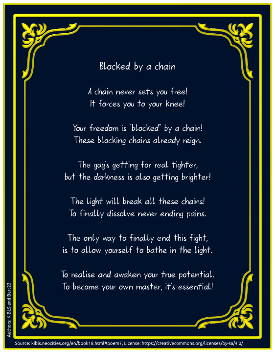 KiBLS Poetry - Blocked by a chain