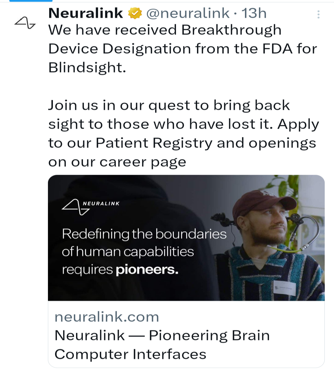 Neuralink's Blindsight device brings technological boon for the blind