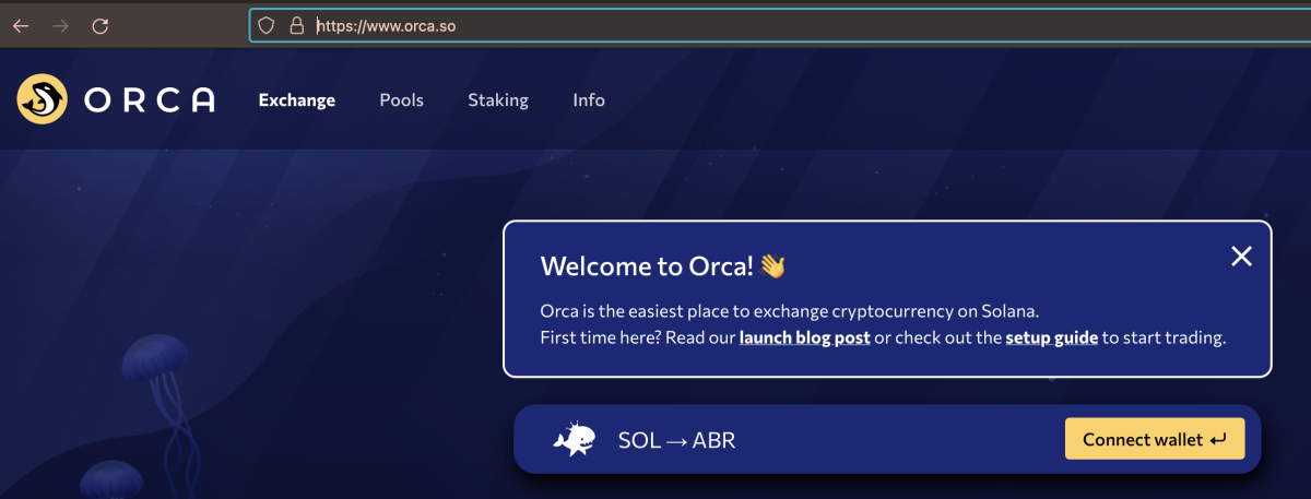ORCA DEX on Solana blockchain