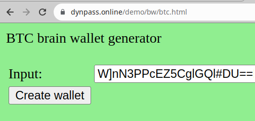 A simple way to create secure brain wallets for BTC