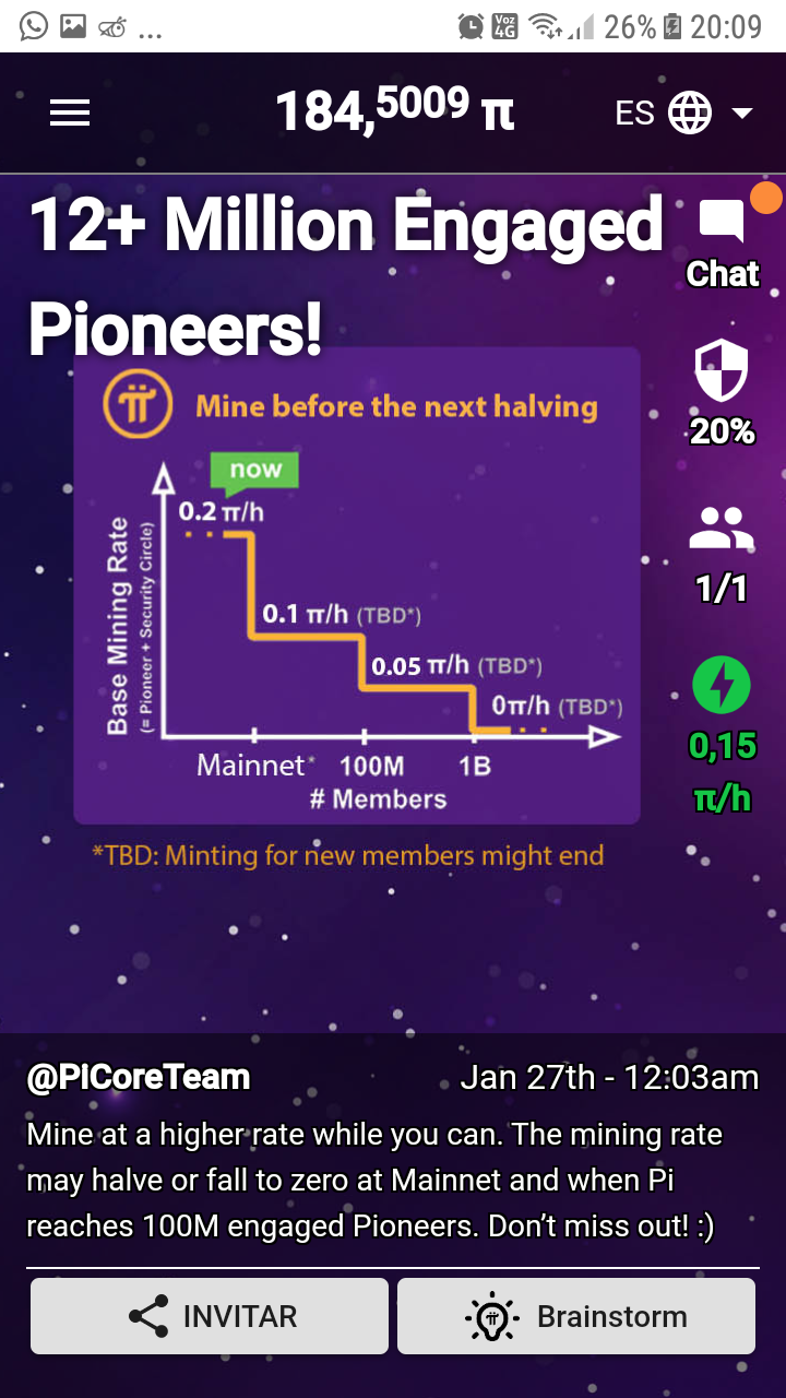 Pi Network Mining application every 24 hours