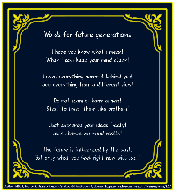 KiBLS Poetry - Words for future generations