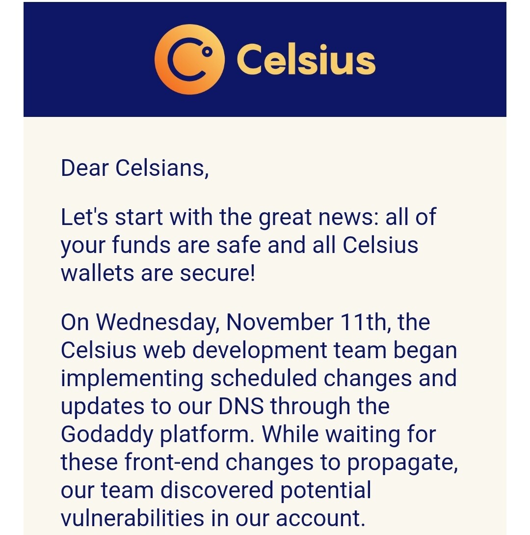 What was wrong with Celsius Network?