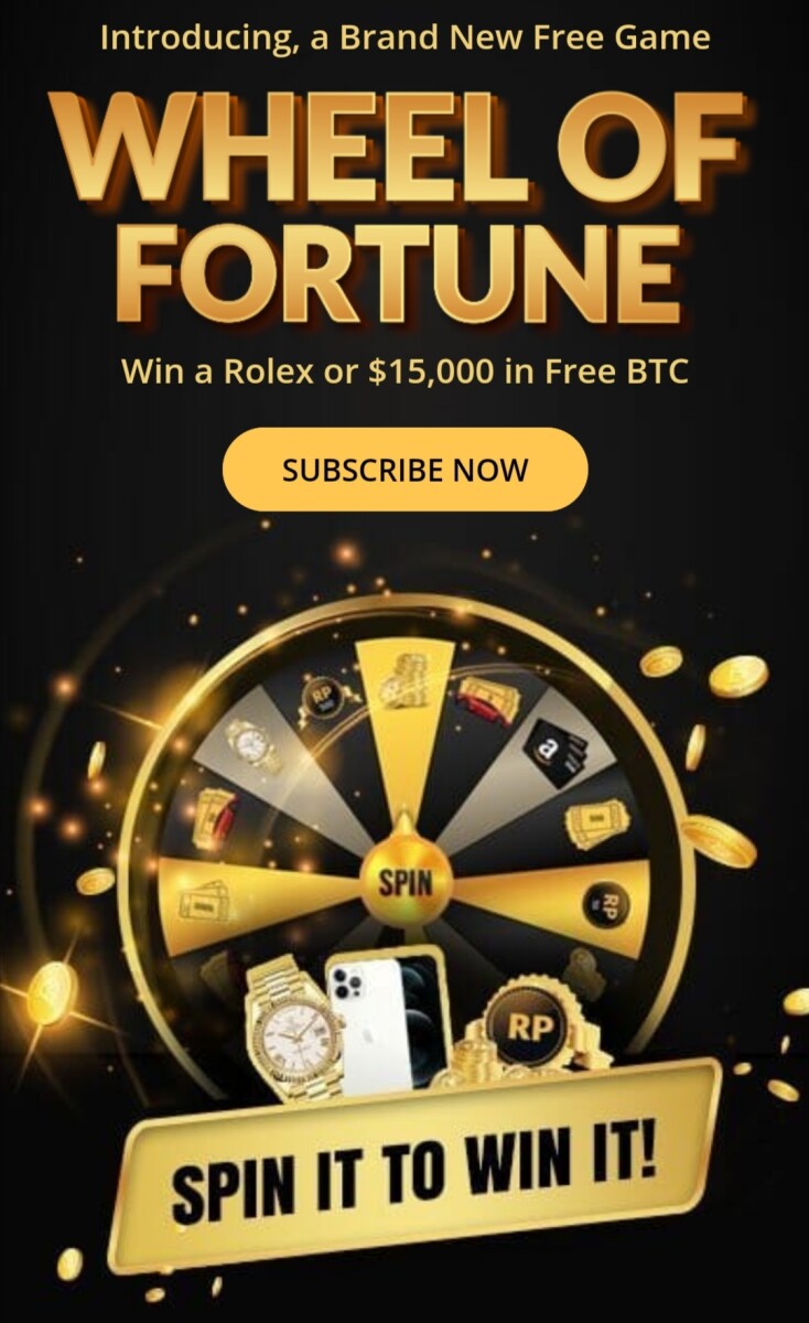 Claim Free Spins to Win a Rolex or $15,000 in Free BTC