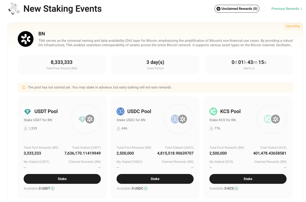 KuCoin Introduces GemPool: A New Way to Earn with $TNA and $BN Tokens