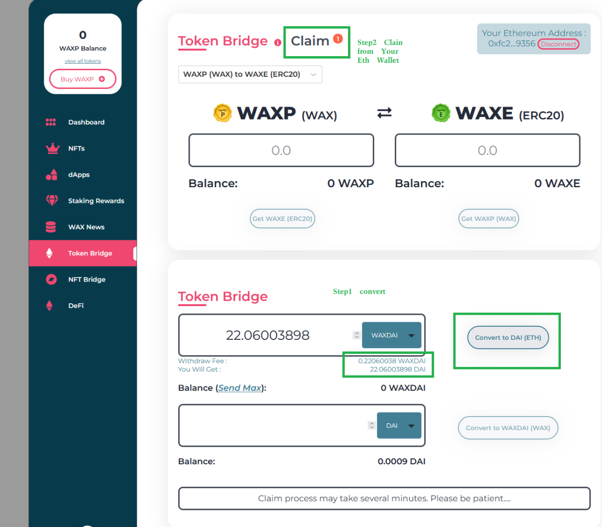 Earning Profits Using WAX native token CEX DEX & Bridge - With only 105 ...