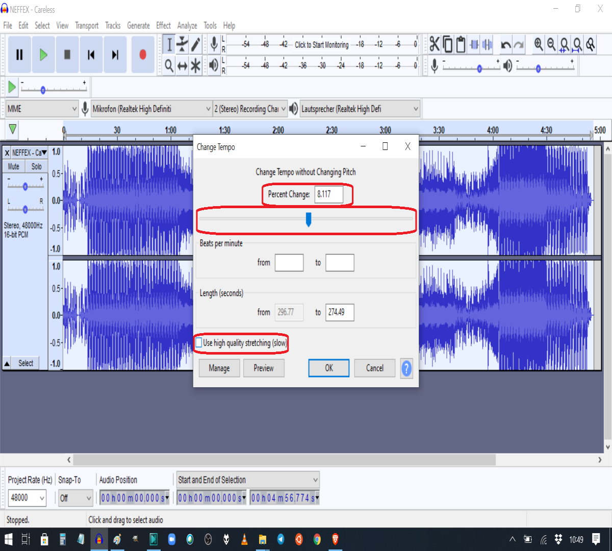 Audio Editing Tutorial: Here is How to Change the Speed/Tempo of a Song ...
