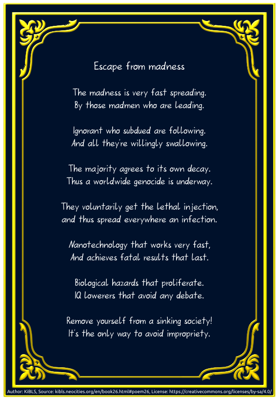 KiBLS Poetry - Escape from madness
