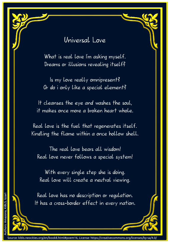 KiBLS Poetry - Universal love