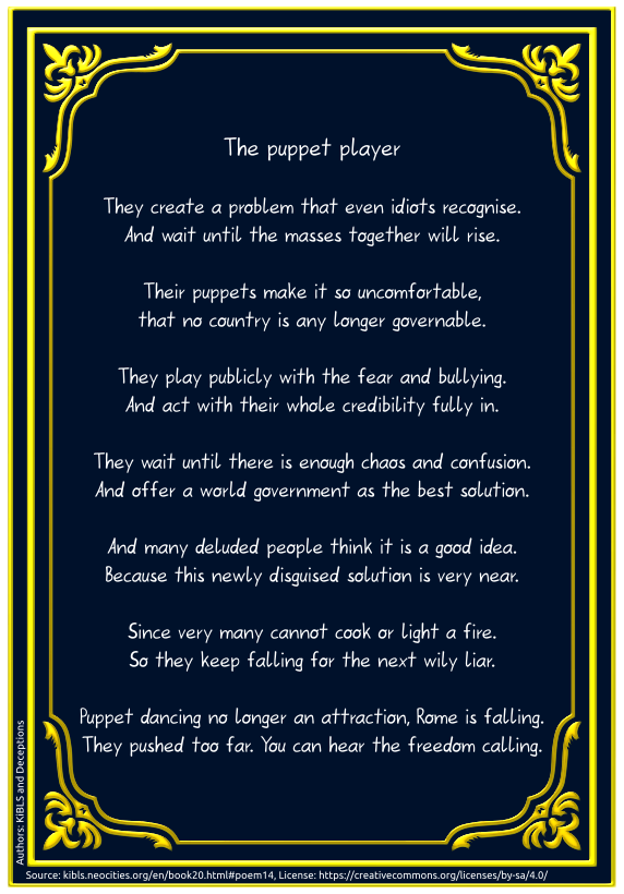 KiBLS Poetry - The puppet player