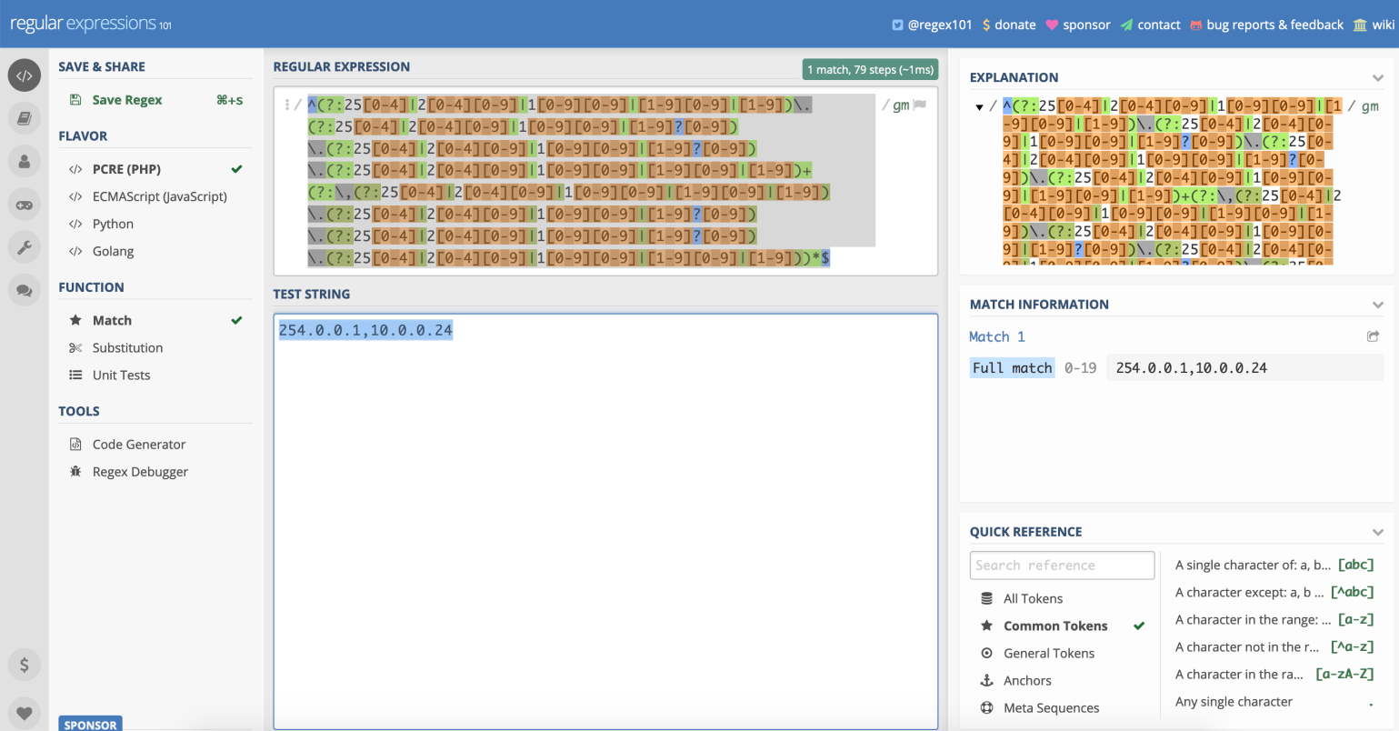 Regex: practical developping and testing