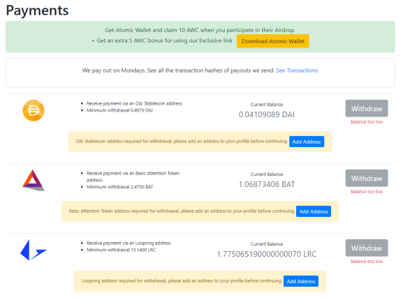 Add a Different Wallet Address for Each Token You Withdraw from Publish0x - Quick Announcement