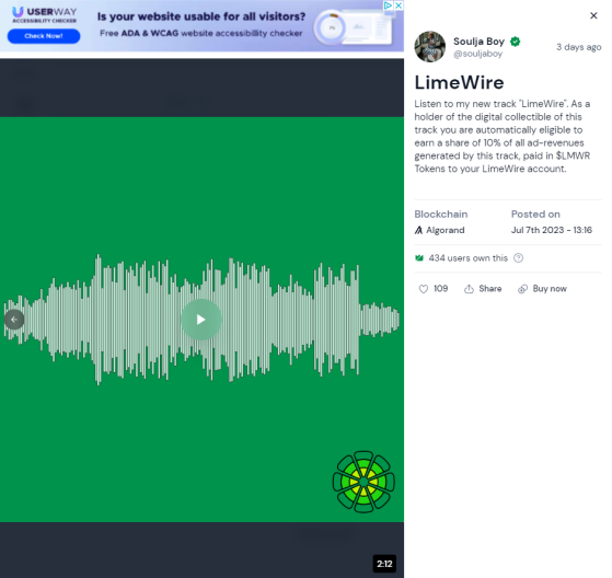 LimeWire Website Update and AD revenue Sharing