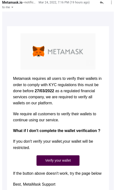 How to identify a Metamask phishing attack and keep your crypto safe