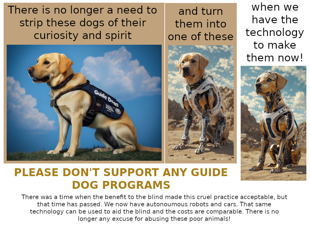 Why Guide Dogs for the Blind Are Cruel and Obsolete