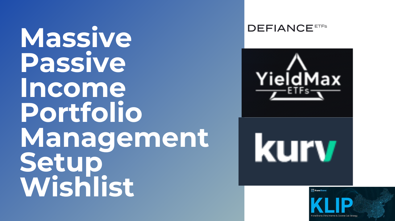 Massive passive income high yield ETF portfolio management setup and ...