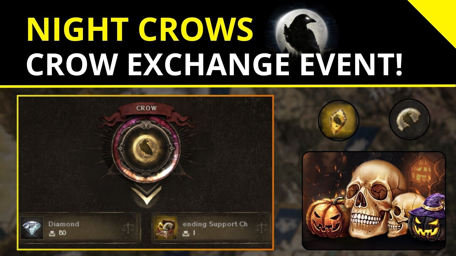 Night Crows 🌒| Crow Exchange Event - Global Dungeon & BattleFront ...