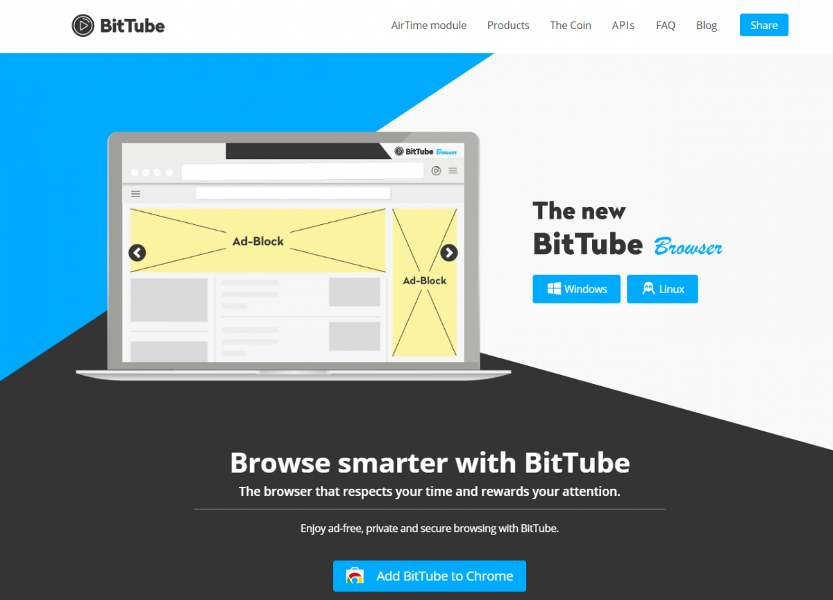 Introducing Bittube. Earn Tube for watching free videos!