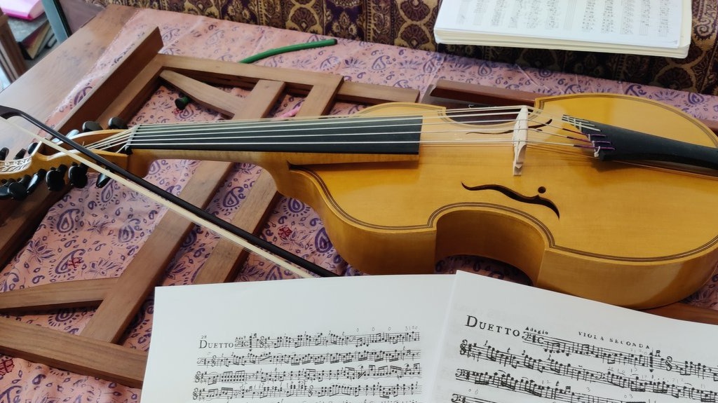 Getting some repertoire in the fingers for Viola dámore!