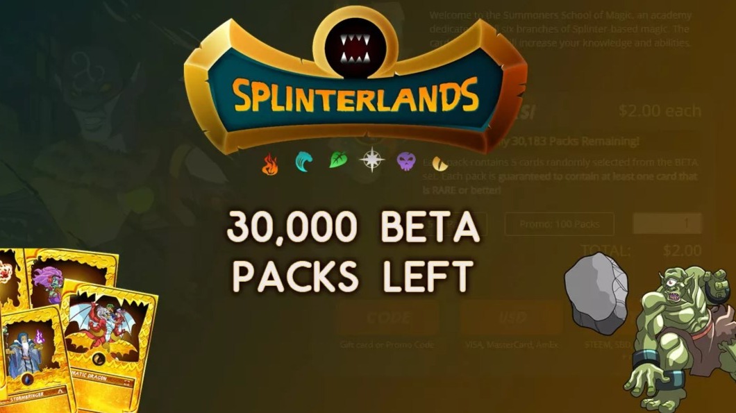Only 30,000 Splinterlands Beta Packs Left