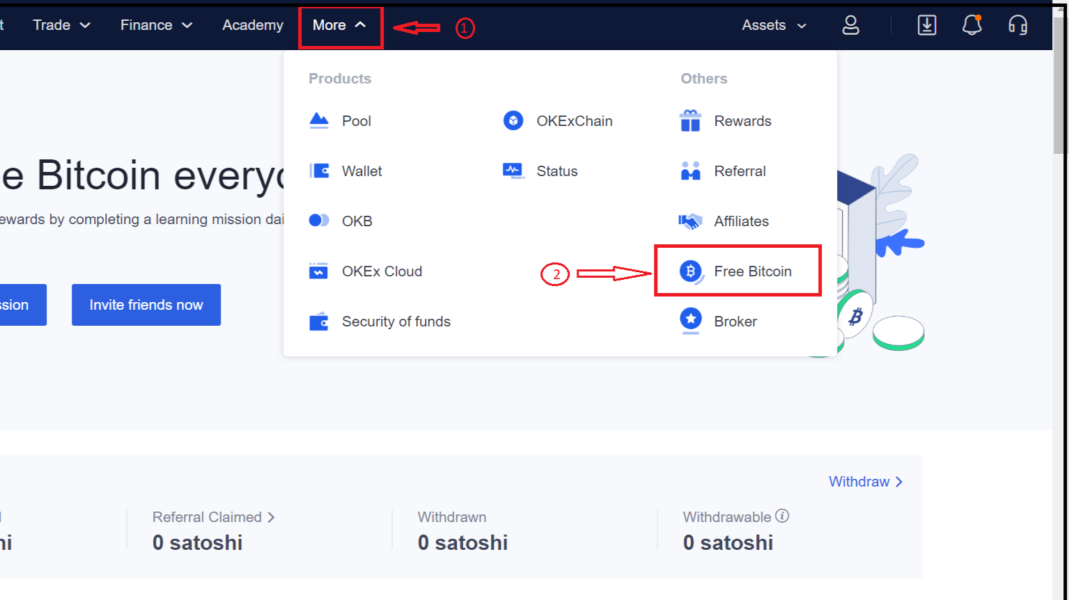 How to Earn Free Bitcoin on Okex platform?