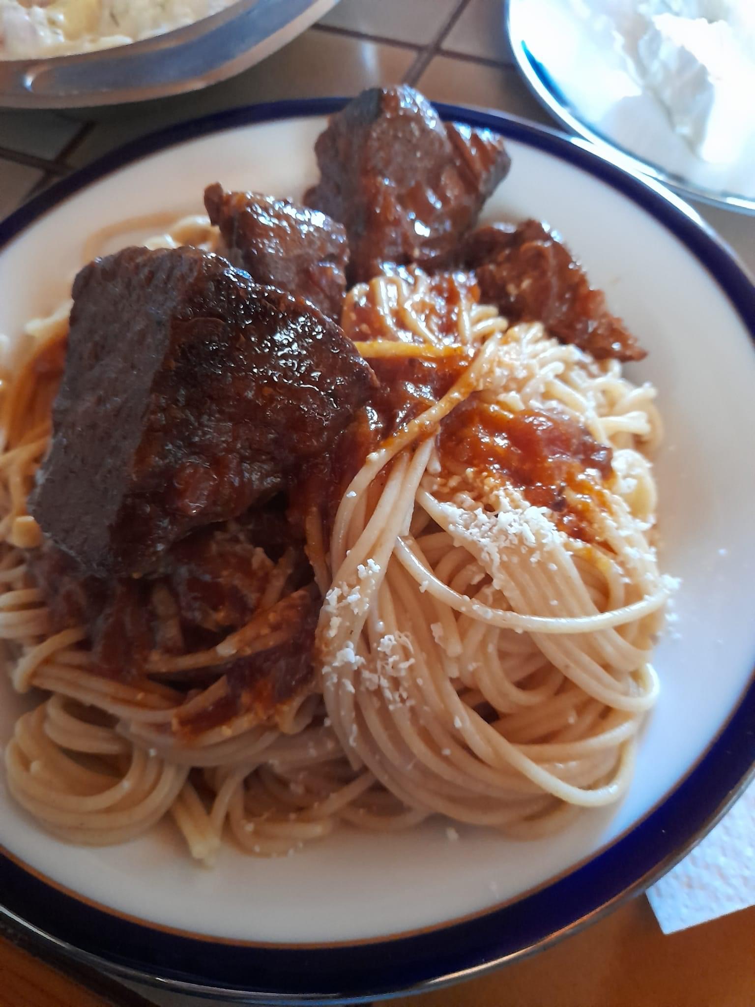 Foodbook #818 Tomato beef stew with pasta