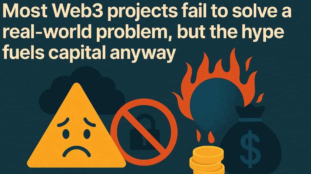 Most Web3 projects fail to solve a real-world problem, but the hype fuels capital anyway