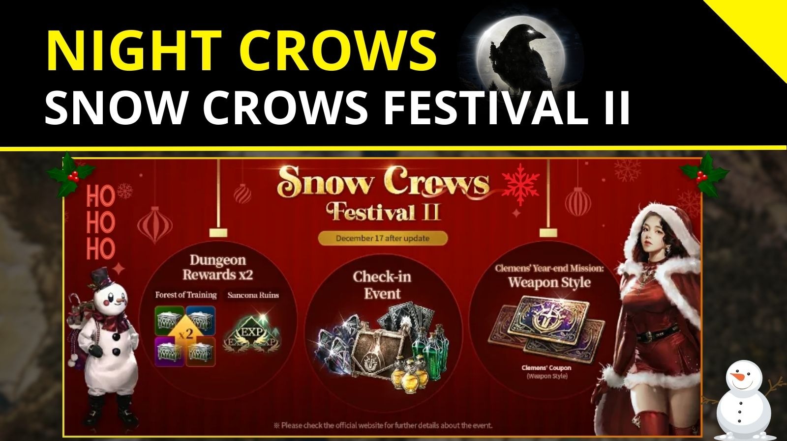 Night Crows 🌒| Snow Crows Festival II - Events & Rewards!