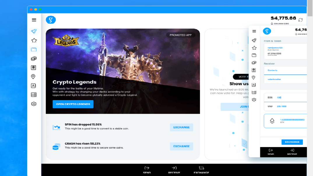 Scatter the Best Ever EOS wallet with user friendly options