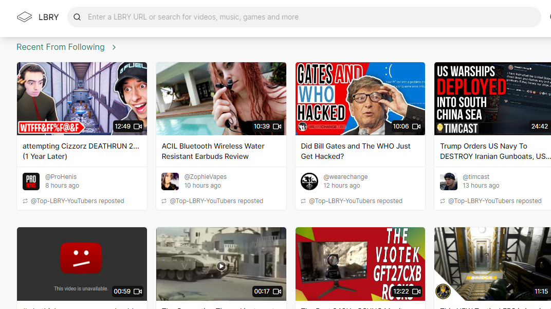 LBRY.tv- a platform of content freedom that rewards its user