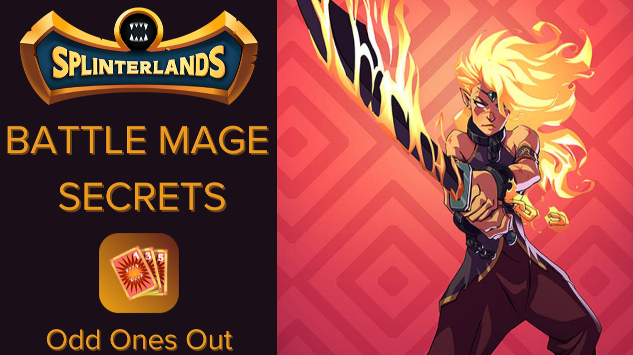 Splinterlands Weekly Challenge Battle BATTLE MAGE SECRETS! Odd Ones Out and Speed Matters