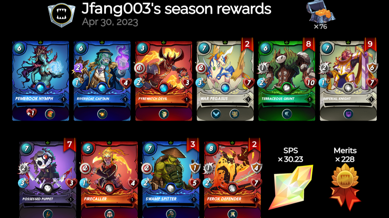 Splinterlands Eighth Season of 2023, Gladius Packs and SPS