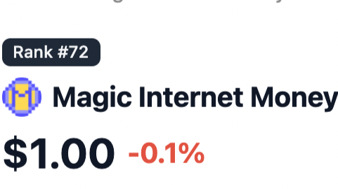 Magic Internet Money ($MIM) is a real cryptocurrency.