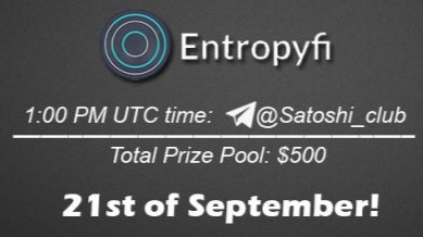 Entropyfi x Satoshi Club AMA Recap from 21st of September