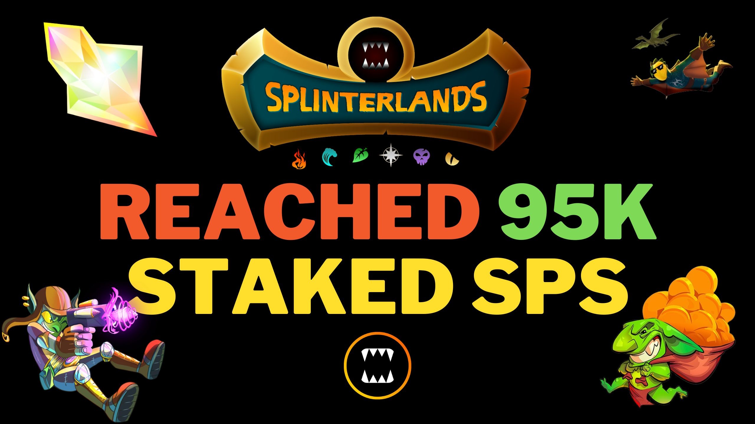 Staked total 95,000 SPS in this play2earn game