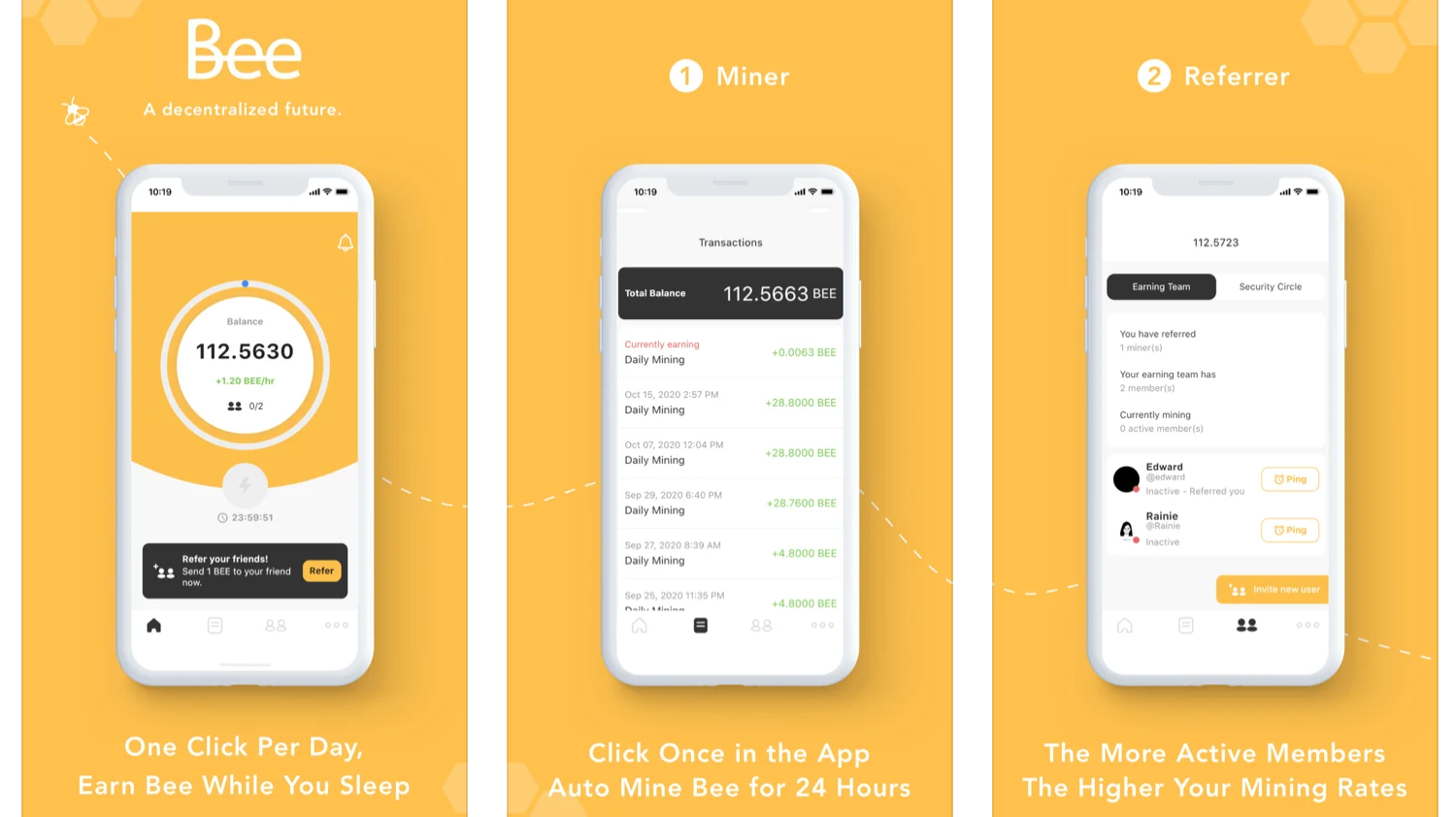 Earn a Bee in Game Make Money on your Phone